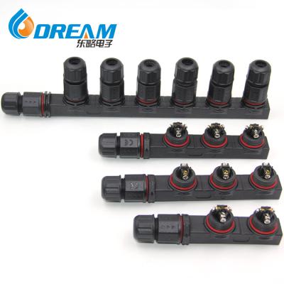 China DREAM START M16 IP67 Assembly Wire Waterproof Splitter Connector 2 Pin Screw Fixing Connectors for sale