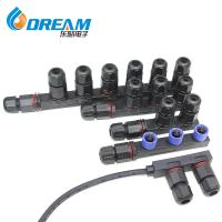 China DREAM START M16 Screw Fixing IP67 Assembly Wire Waterproof Splitter Connector 2 Pin for sale
