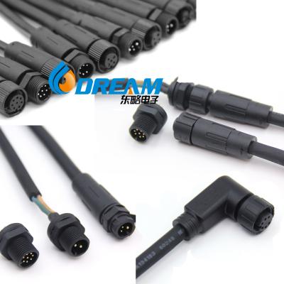 China DREAM START Custom Mini Waterproof IP67 Connector for LED Outdoor Automotive Lighting M12 2pin 3pin 4pin 5pin 6pin 7pin 8pin for sale