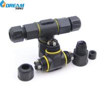 China 3 Pole Wire T-Type Outdoor LED Plastic IP68 External Electrical 2/3/4/5/6 Pin Screw Connector Circular IP68 Waterproof Connector for sale
