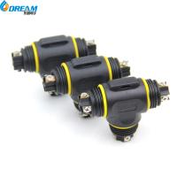 China 3 Pole Wire T-Type Outdoor LED Plastic IP68 External Electrical 2/3/4/5/6 Pin Screw Connector Circular IP68 Waterproof Connector for sale