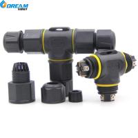 China DREAM START Led Outdoor Lighting Waterproof Wire Connector Screw T-type Wire Connectors 1-3pin Ip 68 Cable Waterproof Connector for sale