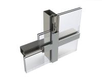 China Support Platform Curtain Wall Glazing System Exposed Frame Abrasion Resistance for sale