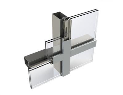 China Support Platform Curtain Wall Glazing System Exposed Frame Abrasion Resistance for sale