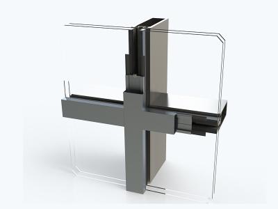China Heavy Duty Steel Curtain Wall Fireproof Thermal Break Curtain Wall System for sale