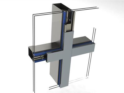 China Explosion Resistant Aluminum Curtain Wall Panels Safety Operation Antiwear for sale