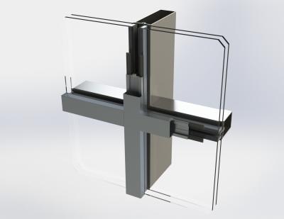 China Fire Rated Hidden Frame Glass Curtain Wall Rustproof And Anticorrosive for sale