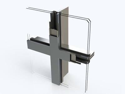 China Fire Rated Exterior Curtain Wall System Heavy Load With Broken Bridge for sale