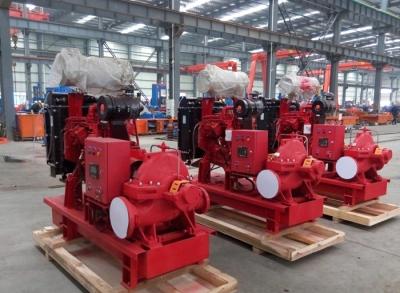 China Diesel Engine Driven Fire Water Booster Pump 500-750gpm 60-100m Head Split Case for sale