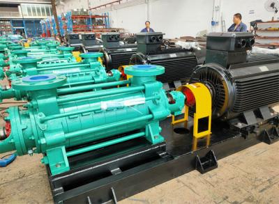 China Cast Steel Multistage Ring Section Industrial Hot Water Pump 76-423m Head 185-335m3/h for sale