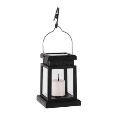 China Solar Hanging Candle Lantern Waterproof Outdoor Umbrella Light Vintage Clip Lamp for Garden Teahouse Pathway Lawn Yard Lounge for sale