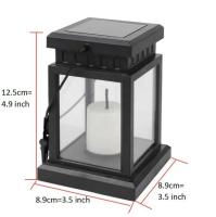 China Solar Hanging Candle Lantern Waterproof Outdoor Umbrella Light Vintage Clip Lamp for Garden Teahouse Pathway Lawn Yard Lounge for sale