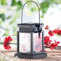 China Solar Hanging Candle Lantern Waterproof Outdoor Umbrella Light Vintage Clip Lamp for Garden Teahouse Pathway Lawn Yard Lounge for sale