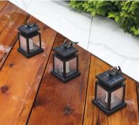 China Solar Hanging Candle Lantern Waterproof Outdoor Umbrella Light Vintage Clip Lamp for Garden Teahouse Pathway Lawn Yard Lounge for sale