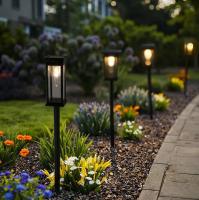 China Solar Lawn Light Decoration Garden Hollow Lawn Lamp Outdoor Solar Garden Pathway Waterproof LED Light for sale