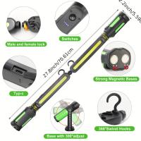 China Cross-border New Multi-function Work Lamp COB Charging Repair Lamp Portable Rotating Folding Magnetic High-bright Work Lamp for sale