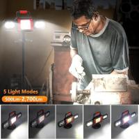 China 2025 Hot Sale Three-page Lamp Rotating Folding Mobile Charging Strong Magnetic Adsorption Car Inspection Lighting Work Lamp COB for sale