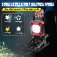China High-bright LED Charging Work Lamp with Magnet on the Bottom, Foldable Auto Repair Lamp, Cross-border Hot Sale 2025 New Model for sale