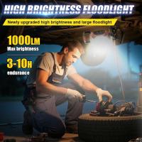 China High-bright LED Charging Work Lamp with Magnet on the Bottom, Foldable Auto Repair Lamp, Cross-border Hot Sale 2025 New Model for sale
