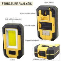 China Factory Direct Sale LED Outdoor Camping Light USB Charging with Magnet Access Light COB Working Lights for sale