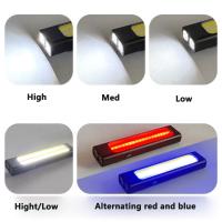 China Factory Direct Sale Rechargeable Lithium Battery Strong Magnetic COB Flashlight Car Inspection Car Lamp Rectangular Work Lamp for sale