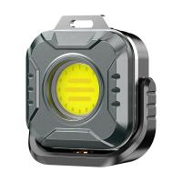 China New 360 Degree Rotating 4 Color Temperature Mini COB Led Rechargeable Keychain Work Light with Strong Magnet for sale