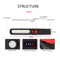 China Factory Wholesale Rechargeable LED/SMD Cold and Warm Light Magnetic Handheld Work Light for sale