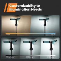 China Dimmable 2000 Lumen LED Portable Tripod Magnetic Work Light Adjustable Color Temperature USB Recharge Light with Telescoping for sale