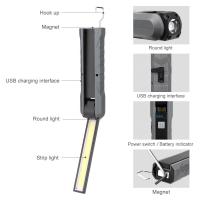 China Hot Selling Car Repair LED Work Light USB Charging Strong Magnetic Emergency Light Folding Repair Light for sale