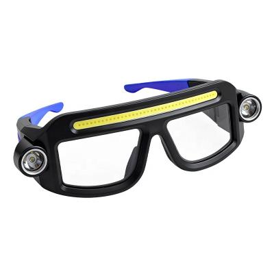 China Multifunctional Glasses Light USB Charging Warning Compact Portable Hanging Ear Headlight Outdoor Hiking Lighting Headlight for sale