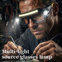 China Multifunctional Glasses Light USB Charging Warning Compact Portable Hanging Ear Headlight Outdoor Hiking Lighting Headlight for sale