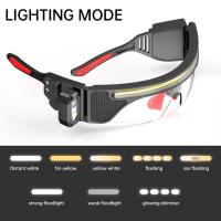 China Inductive Headlight Long-lasting Lithium Battery Outdoor Running Cycling Glass Light Small Portable Multi-function Camping Light for sale