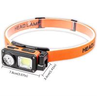 China New Product LED Strong Head Lamp USB Charging Multi-function Outdoor Head Lamp Night Run Head Lamp COB Head Lamp for sale