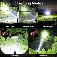 China Cross-border Charging Outdoor Night Fishing Camping Hiking Emergency Lamp Induction Stretching Zoom Warning Strong Head Lamp for sale