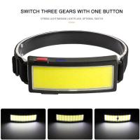 China Hot sale new strong light focus COB wide angle outdoor camping headlight for sale