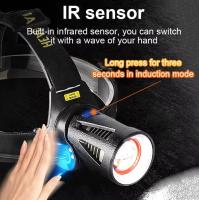 China Hot Sale New XHP360 Inductive Headlight 30W Zoom Headlight 3-cell 18650 Lithium Battery Super Bright Headlight for sale