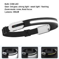 China New COB Large Floodlight Ultra Bright Work Light Night Running Maintenance  Sensing Rechargeable Headlamp for sale