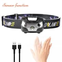 China New Led Sensor Function Head Lamp Outdoor Cycling Fishing Lamp Camping Head Lamp for sale