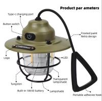 China Source Factory Wholesale New Outdoor Portable Hanging Light Waterproof USB Rechargeable Lantern LED Camping Tent Lamp for sale