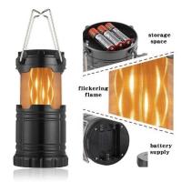 China 2023 New Telescopic Convenient Hook Lantern Dual Color Flame Flashing Torch Lantern Classic Mini Tent Light for sale