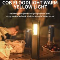 China Mini COB Portable Outdoor Type-C Rechargeable LED Flashlight Magnetic Work Pocket Flashlight for sale