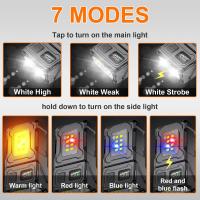 China High Power ABS Lamp Body IP65 Grade COB Working Lamp Magnetic Lamp Clip USB Rechargeable Outdoor Flashlight LED Flashlight for sale