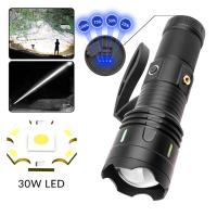 China Outdoor Strong Light Far-reaching LED Searchlight Charging Ultra-long-lasting Lighting Aluminum Alloy Hand-held Flashlight for sale