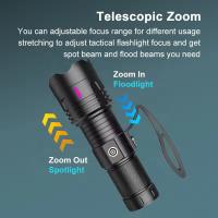 China Outdoor Strong Light Far-reaching LED Searchlight Charging Ultra-long-lasting Lighting Aluminum Alloy Hand-held Flashlight for sale