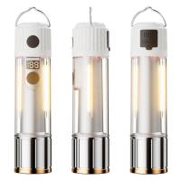 China New Digital Power Display Telescopic Zoom Magnet Usb Rechargeable Aluminum Alloy Abs White Led Torch Lights Tactical Flashlight for sale