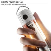 China New Digital Power Display Telescopic Zoom Magnet Usb Rechargeable Aluminum Alloy Abs White Led Torch Lights Tactical Flashlight for sale