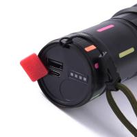 China Large Capacity Rechargeable Battery Extendable and Adjustable Light Tube Floodlight Spotlight Power Bank Flashlight for sale