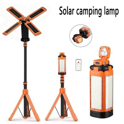 China Cross-border New Foldable Charging Camping Lamp Outdoor Lighting Lamp Long-lasting High Brightness Camping Lamp with Bracket for sale