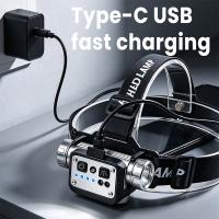 China 2026 Cross-border Source Rotating Focusing COB LED Memory Dual Light Source Strong Light Sensing Head Lamp Charging Head Lamp for sale