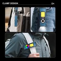 China New EDC Flashlight Strong Light COB Charging Working Lamp Green Laser RGB Atmosphere Lamp Outdoor Magnetic Cap Clip Lamp for sale